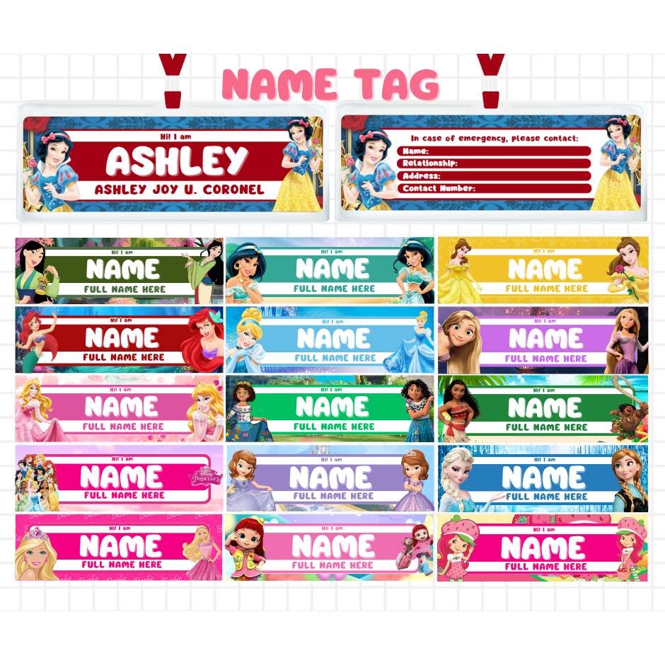 CUSTOMIZED NAME TAG FOR KIDS | Shopee Philippines