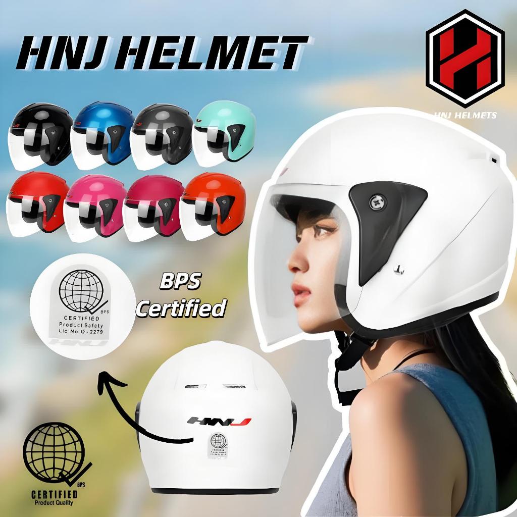 HNJ A4-002 Half Face Helmet Motorcycle Helmet For Women And Men With ...