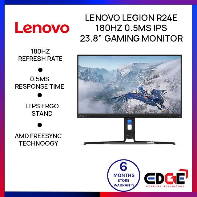EDGE | LENOVO Legion R24E 180Hz 0.5ms IPS 23.8” Gaming Monitor | Shopee ...
