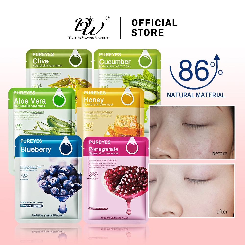 DW PUREYES Fruit Facial Mask Whitening Face Mask | Shopee Philippines