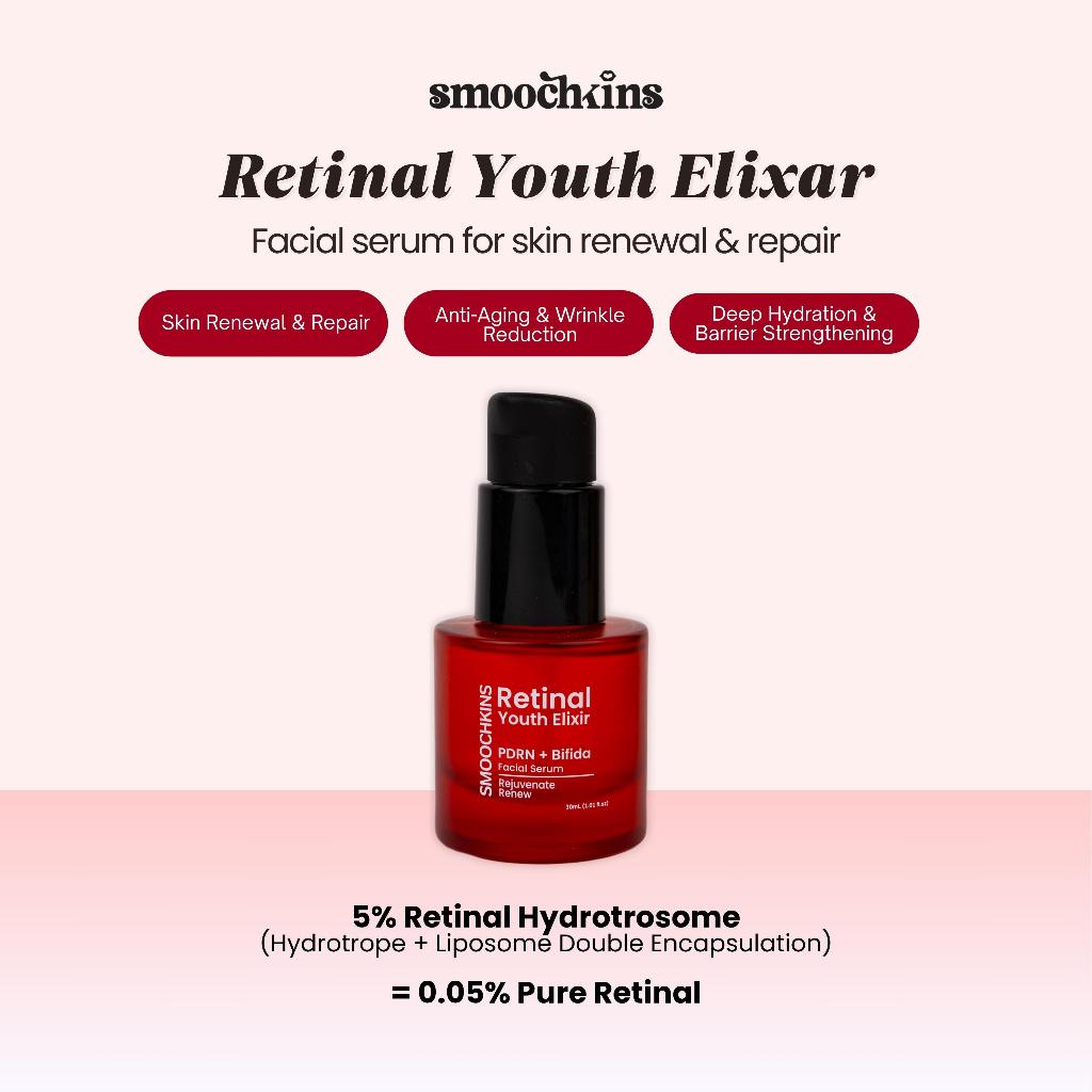 Smoochkins Retinal Youth Elixir Serum Hydrotrope and Liposome Encapsulation with PDRN 30ml ...