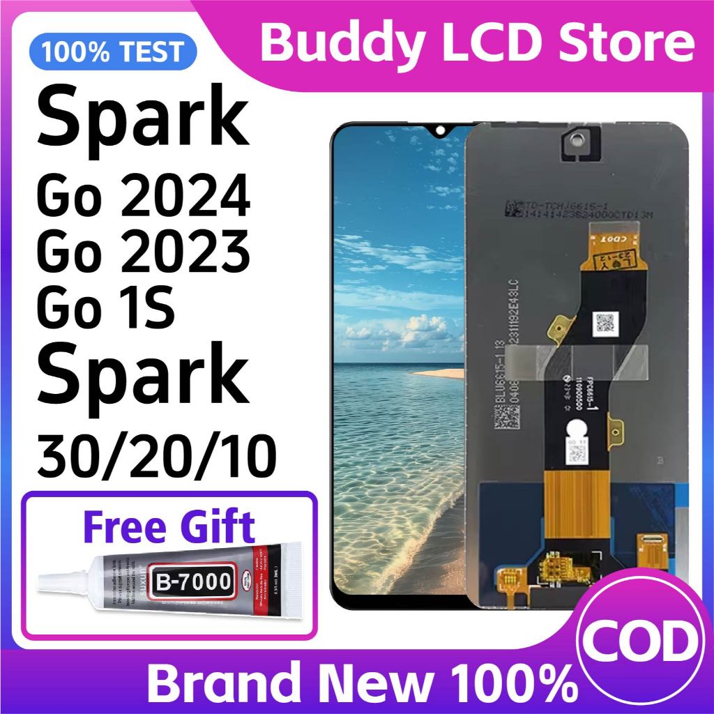 [Brand New] LCD For Tecno Spark go 2024/2023/1S / Spark 10/20/30 ...
