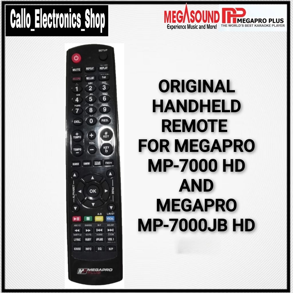 Megapro and Megasound Original Handeld Remote MP-7000 HD & MP-7000JB HD | Shopee Philippines