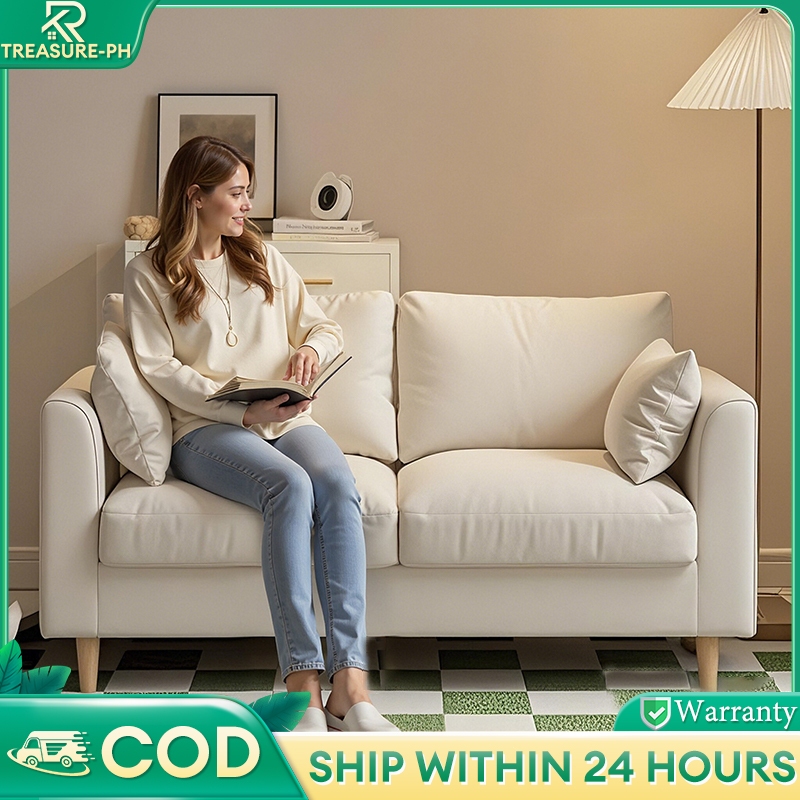 Simple and modern fabric sofa, small living room, double rental room ...