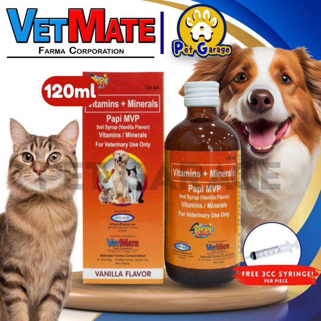 Free 3cc Syringe VetMate Papi MVP Pet Multivitamins All Stages Adult ...