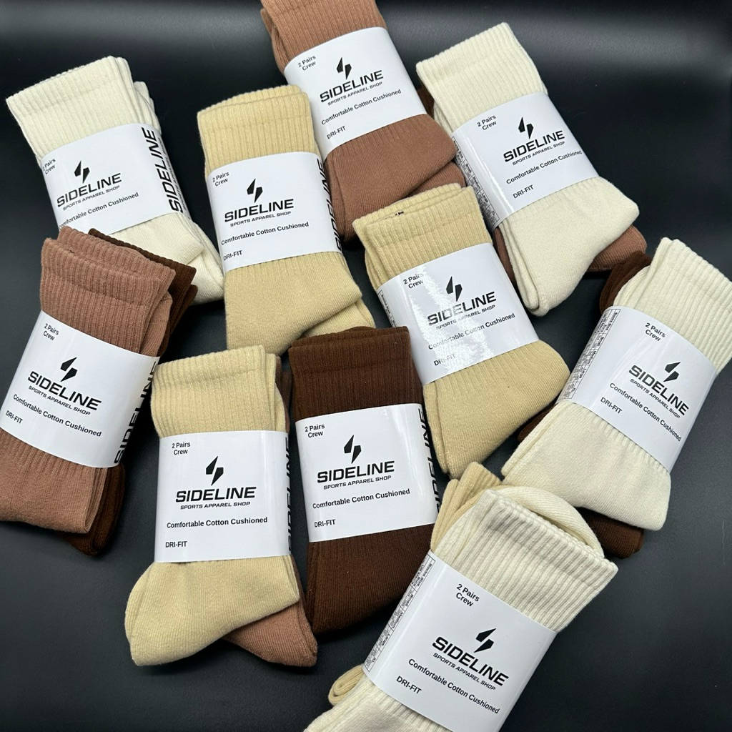 Sideline Original Plain Crew Socks (2 pairs) | Shopee Philippines