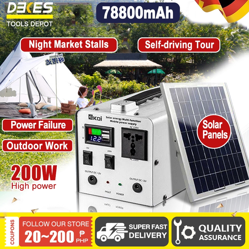 78800mAH 200W 220V Solar Generator Multi-Function Portable Big Capacity ...