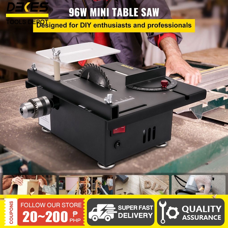 Multi-Functional Table Saw Mini 100W Hobby Bench Saw for Woodworking ...