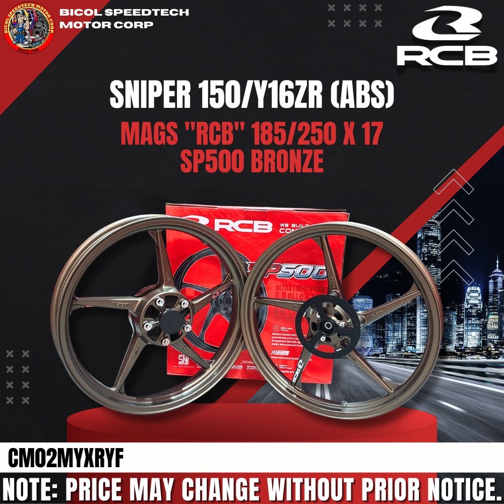 SNIPER 150/Y16ZR (ABS) MAGS "RCB" 185/250 X 17 SP500 (CM02MYXRY ...