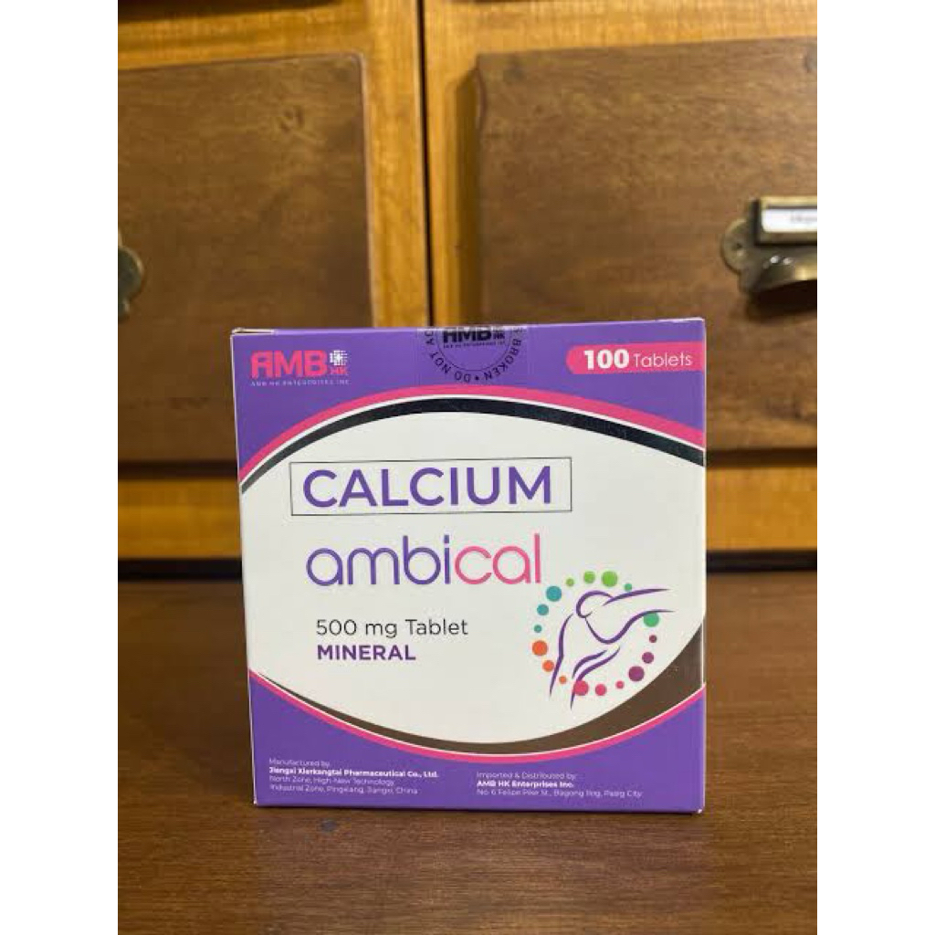 AMBICAL (CALCIUM CARBONATE) 500MG TABLET 100’S | Shopee Philippines