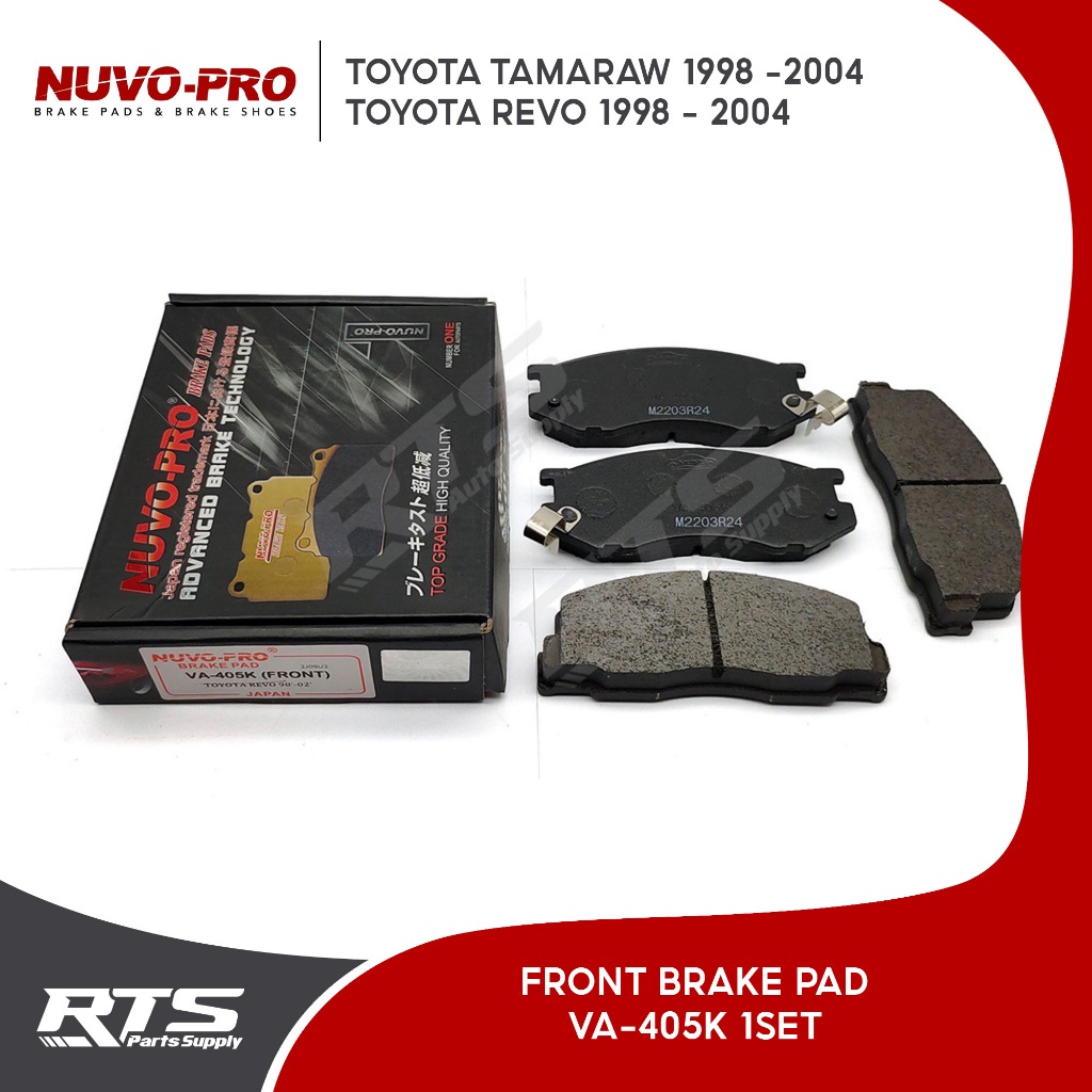 Nuvo-Pro Front Brake Pad Toyota Tamaraw / Revo 1998 - 2004 VA-405K 1 ...