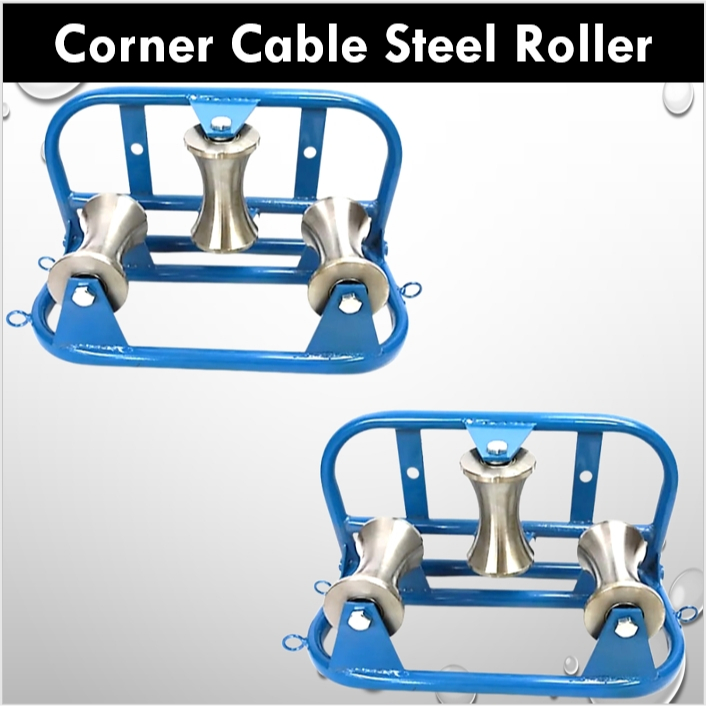 Triple Cable Steel Roller Manhole Cable Guide Block Underground Corner ...
