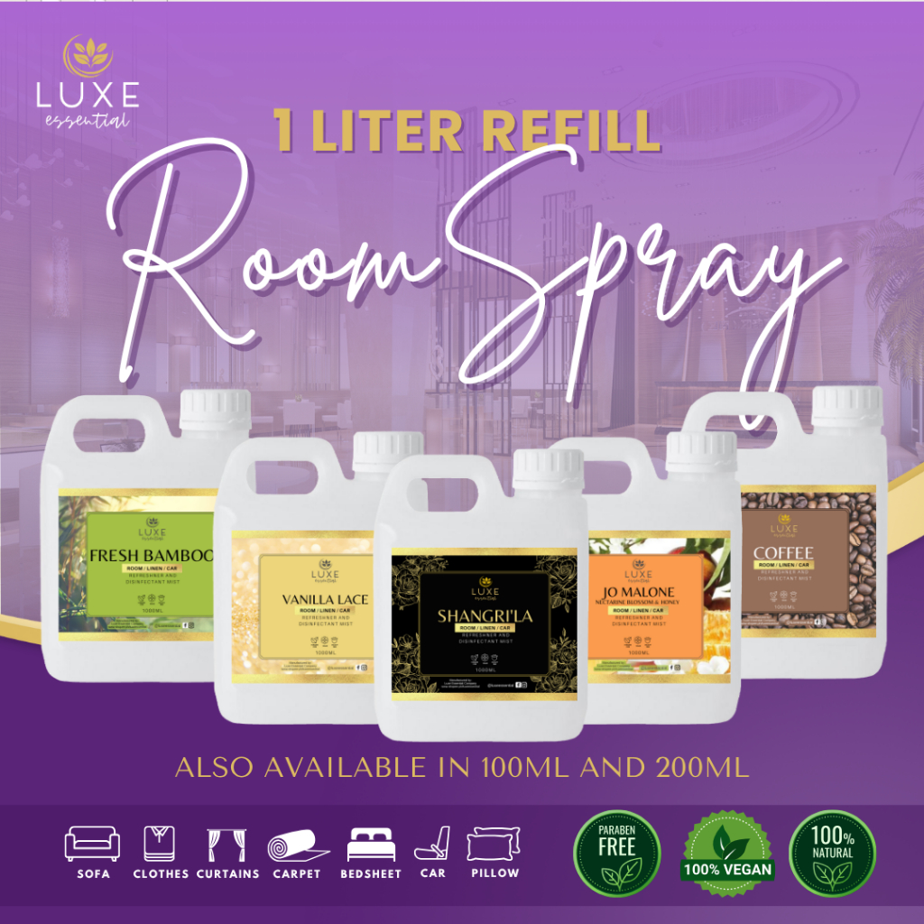 Refill 1Liter Room and Linen Spray by Luxe Essential – Disinfectant Spray | Shopee Philippines