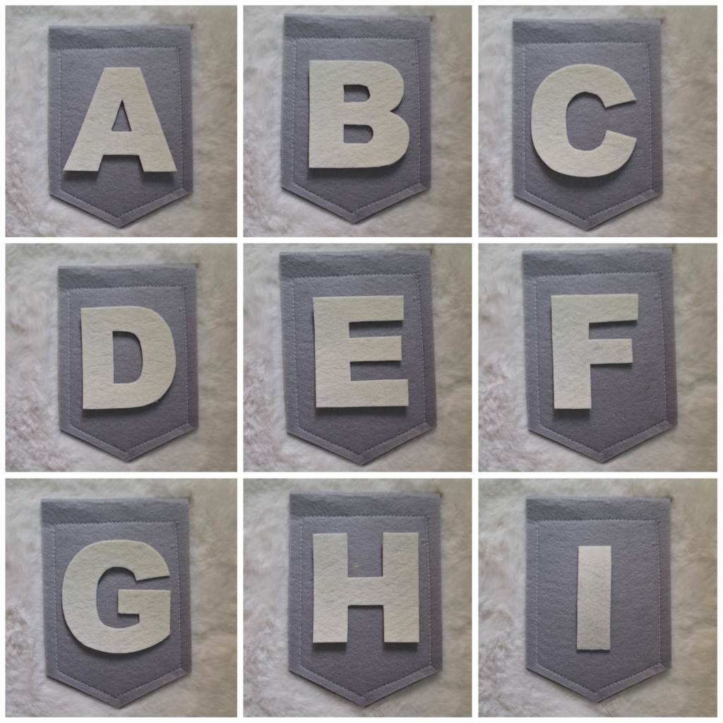 DIY Felt Cloth Banner/Bunting Letters and Numbers Gray/Grey | Shopee ...
