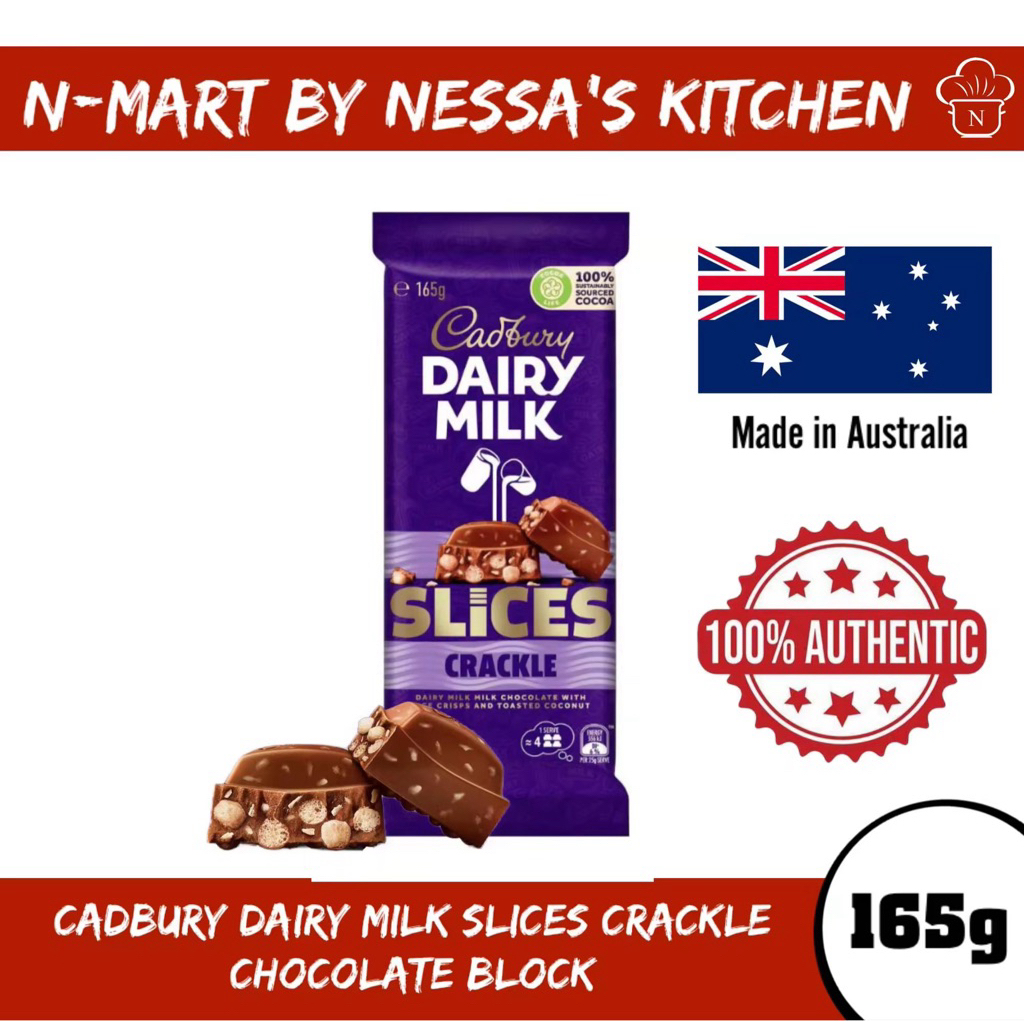 Cadbury Dairy Milk Slices Crackle Chocolate Block | 165g [N-Mart ...