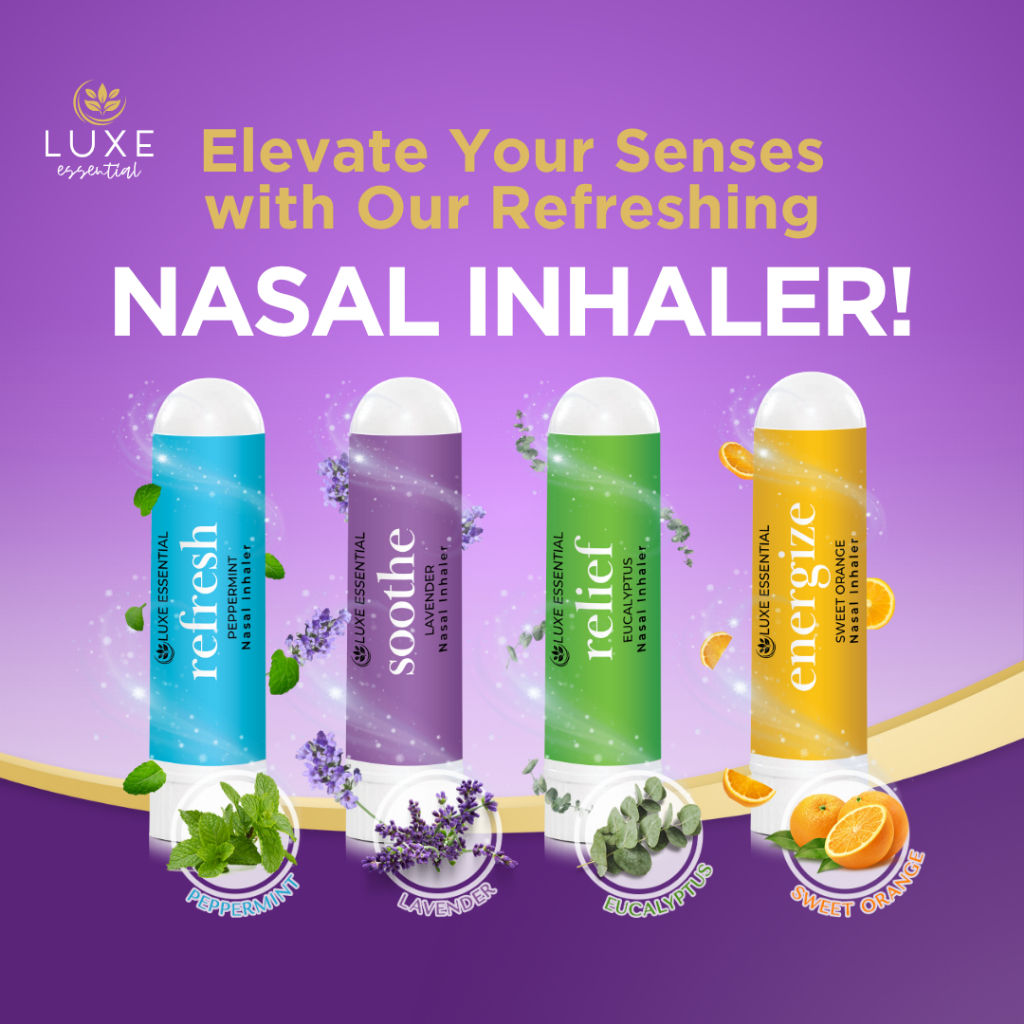 Nasal Inhaler by Luxe Essential | Aromatherapy Relief for Sipon, Hilo ...