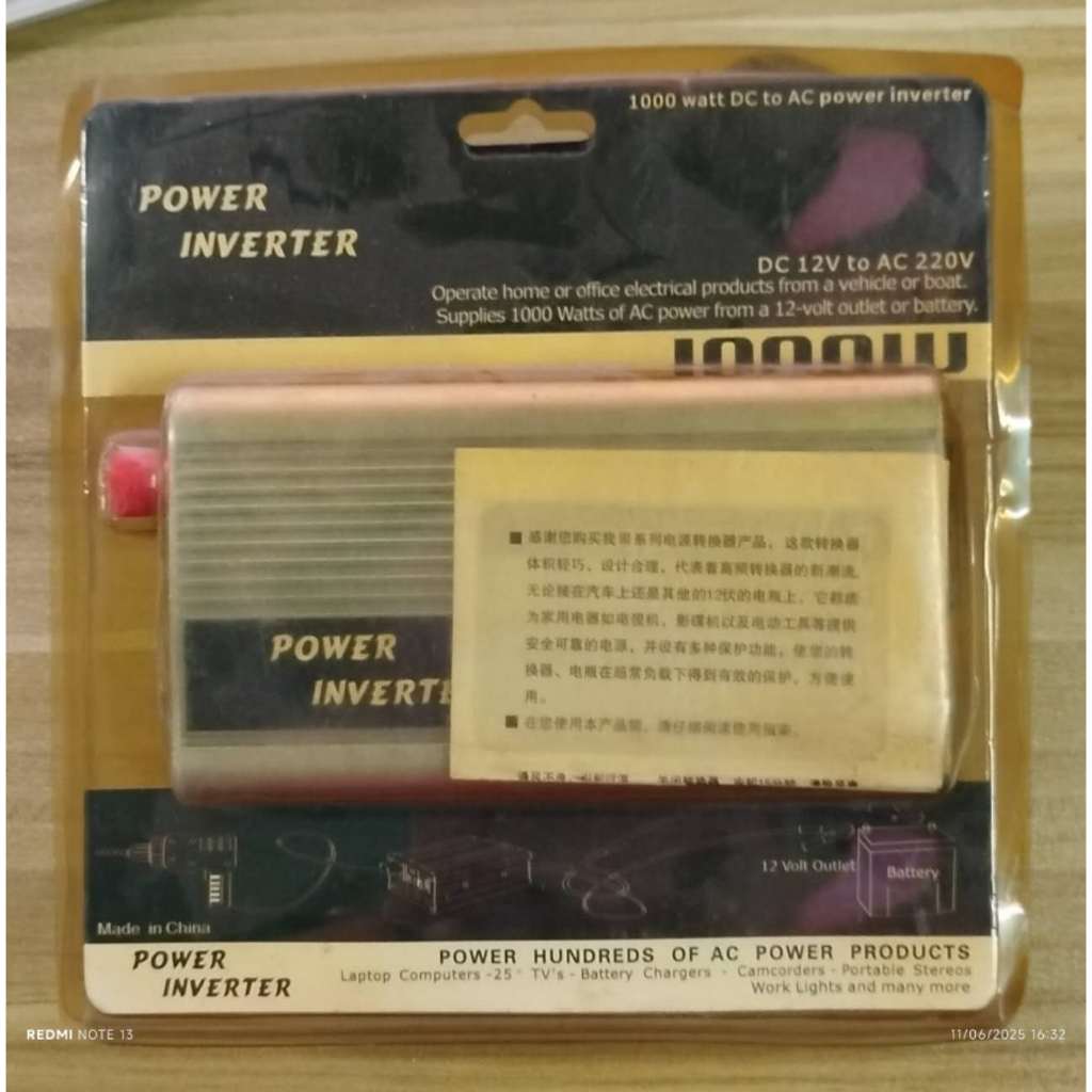 Japan Surplus Branded 1000watts Power Inverter DC 12V to AC 220V Heavy ...