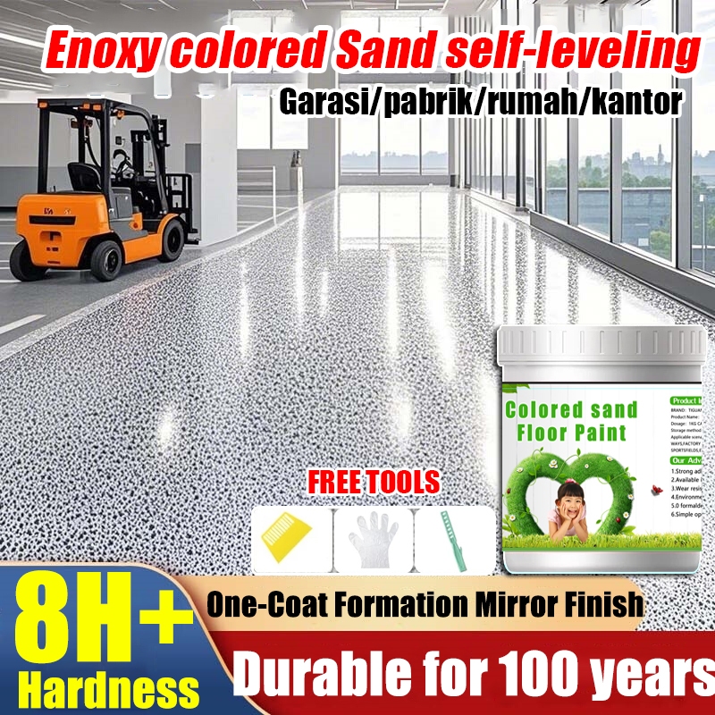 Epoxy Colored Sand paint SelfLeveling Floor Paint High Gloss Non-slip ...