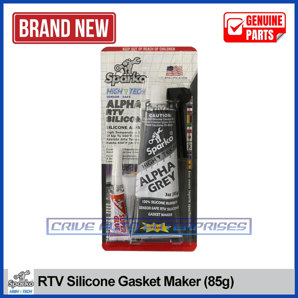 ORIGINAL Sparko Silicone Gasket Maker RTV Sealant, Hi-Temp, Adhesive ...