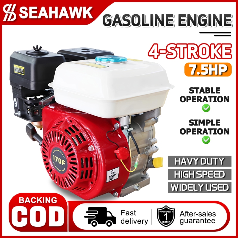 OHV Single Cylinder Engine 7.5HP 4-Stroke Gasoline Engine Powered ...