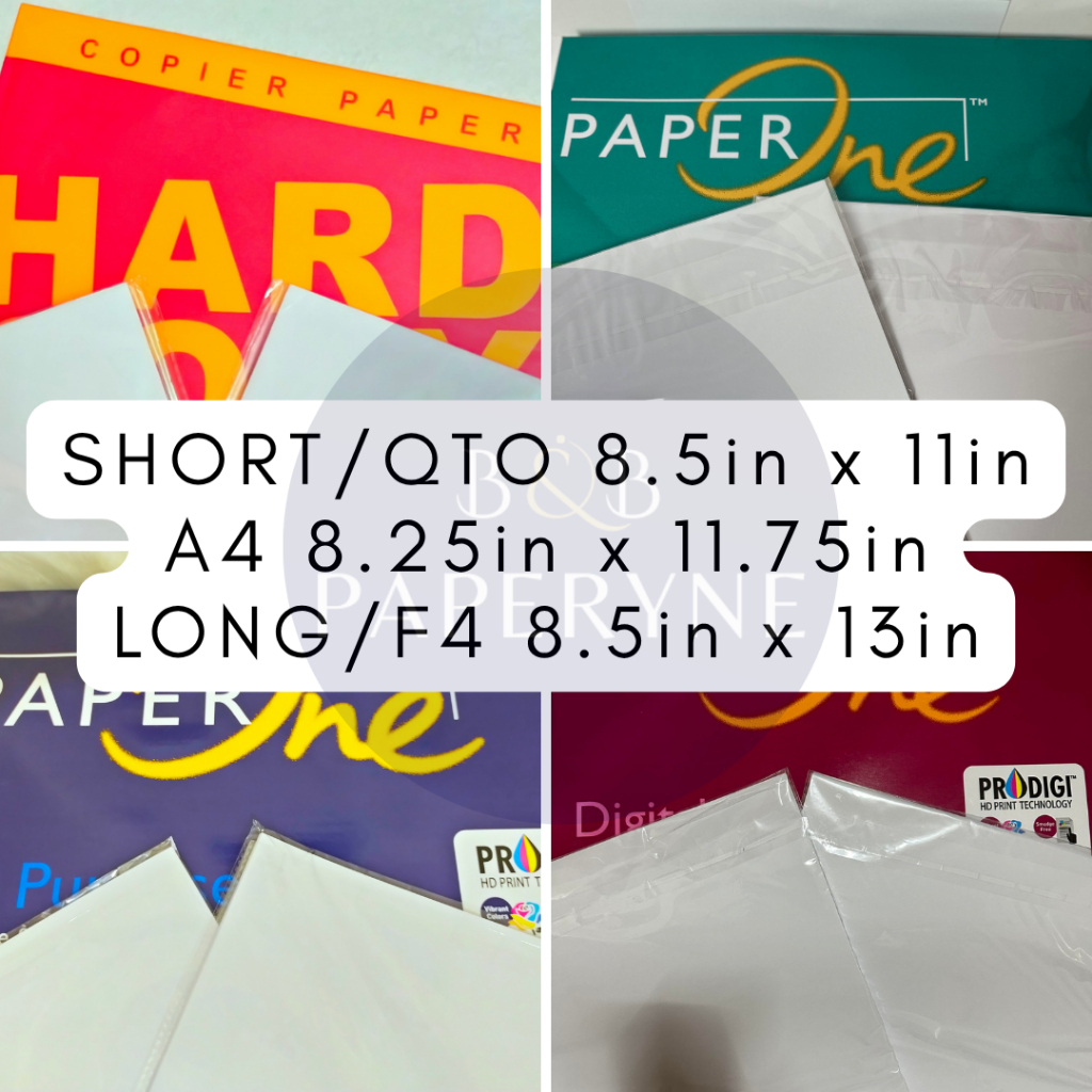 50s 100s - Short, A4, Long Repack - 70gsm, 80gsm, 100gsm Hard Copy and ...