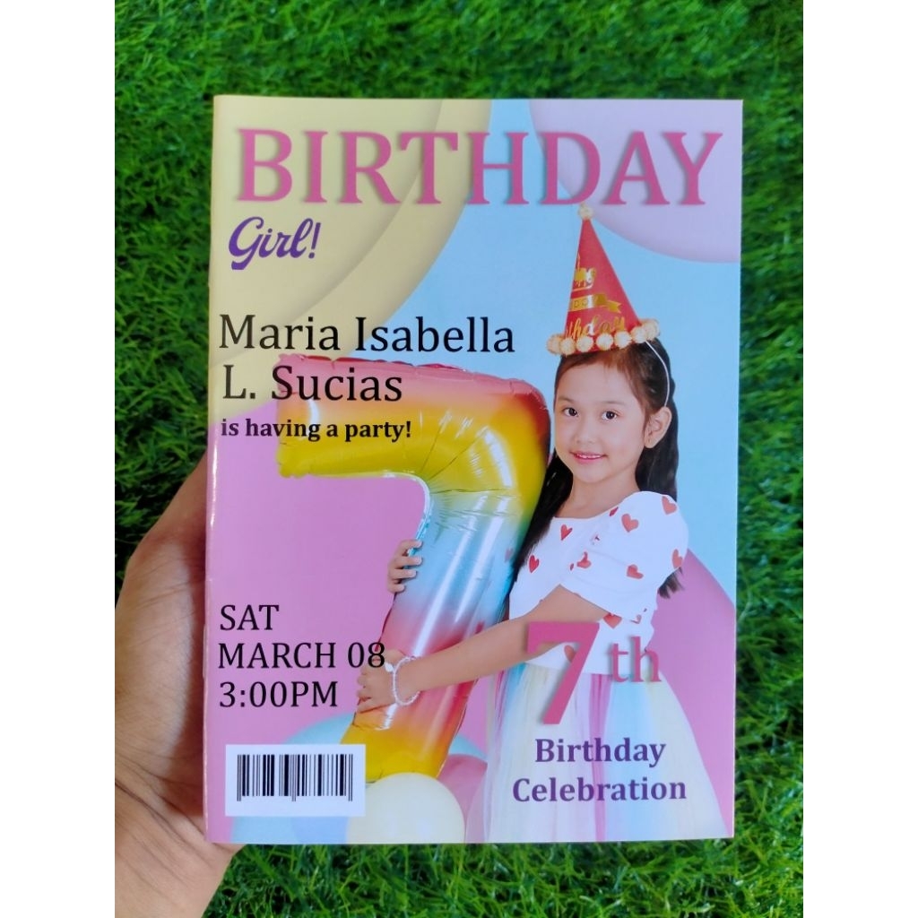 MAGAZINE STYLE INVITATIONS FOR BIRTHDAY | Shopee Philippines