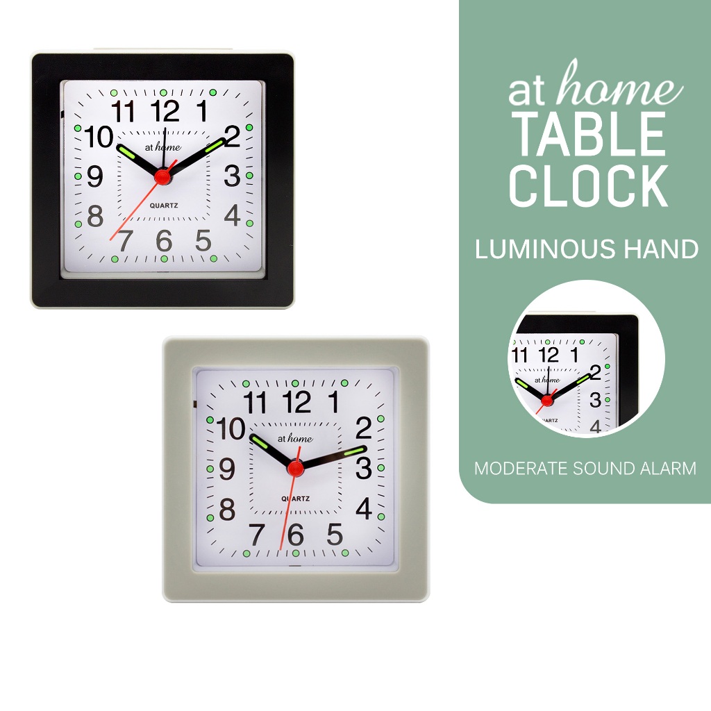 AT HOME Clock Bryant Essential Analog Table Clocks Luminous Hand ...