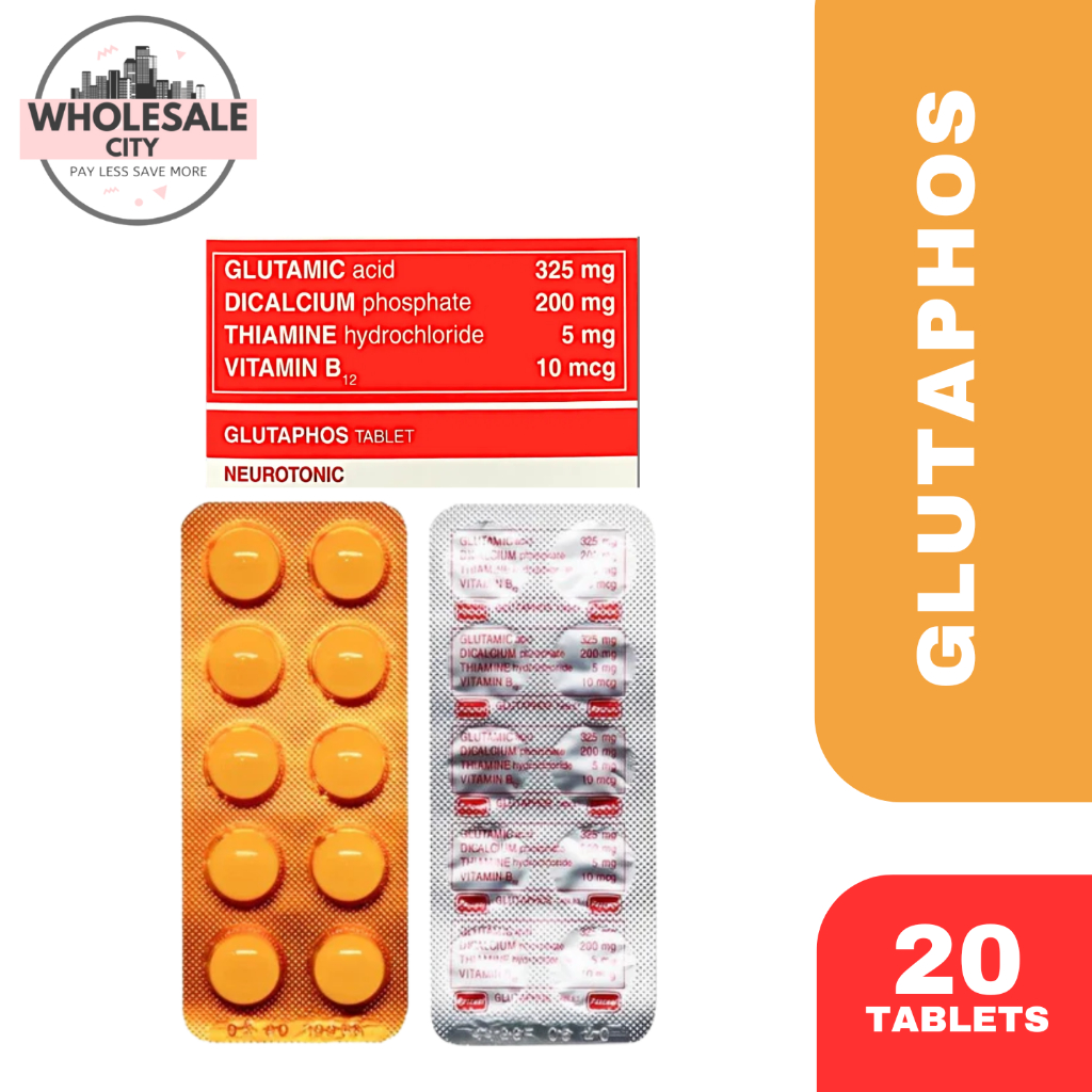 GLUTAPHOS 20 TABLETS (COGNITIVE SUPPORT) | Shopee Philippines