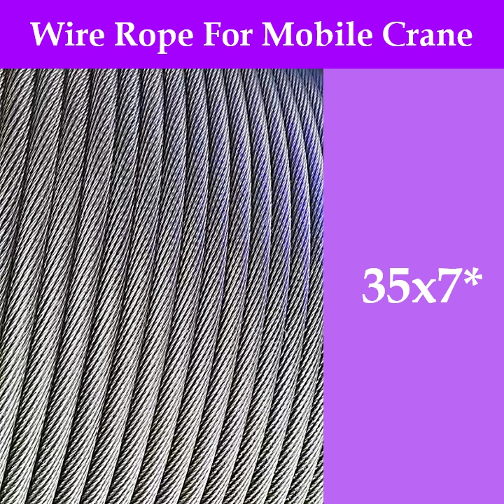 Mago 50 Meters 12mm Wire Rope for Mobile Crane 35x7* 12mm Non-Rotating ...