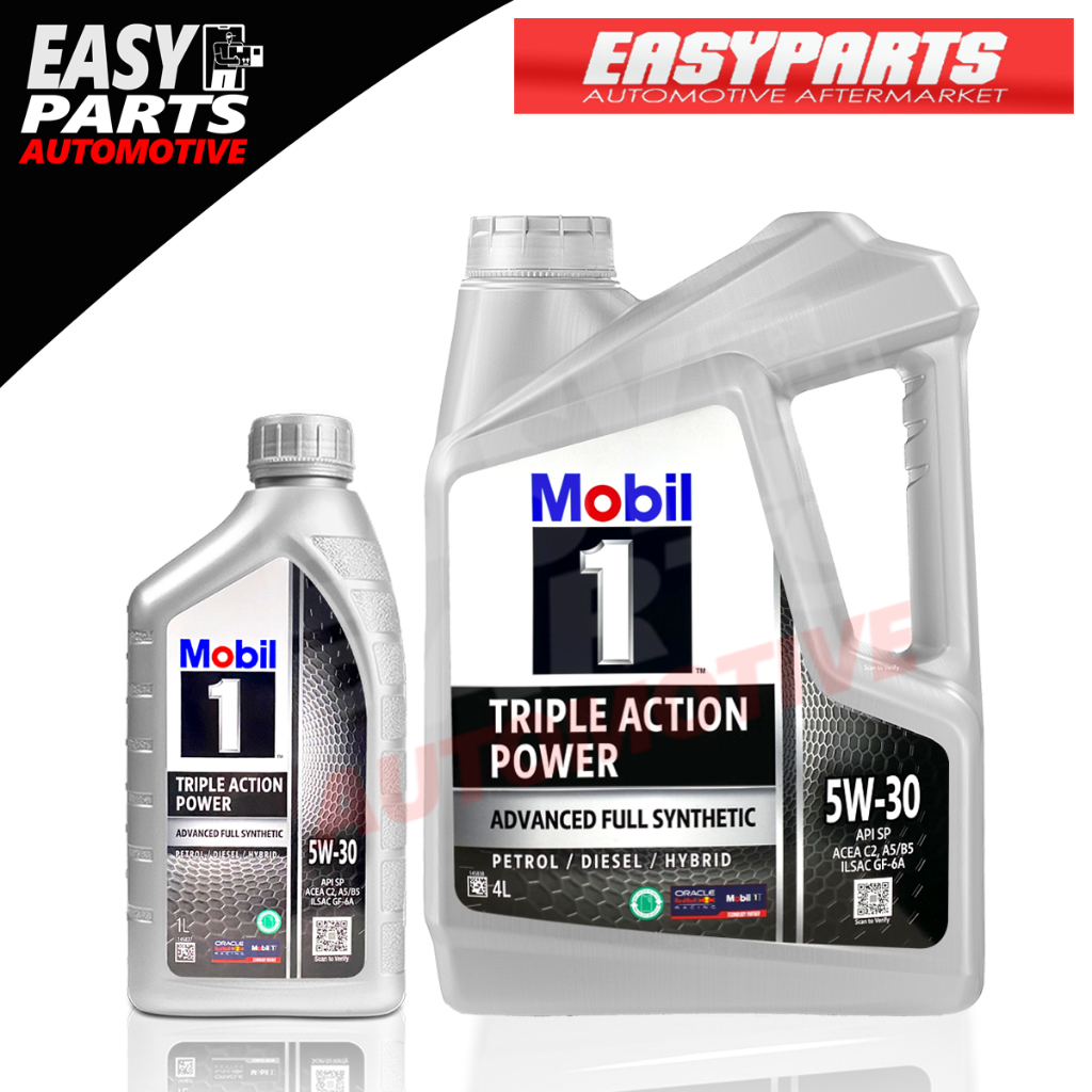 Mobil 1 Triple Action Power 5W-30 ACEA A5/B5, API-SP ILSAC GF-6A Fully ...