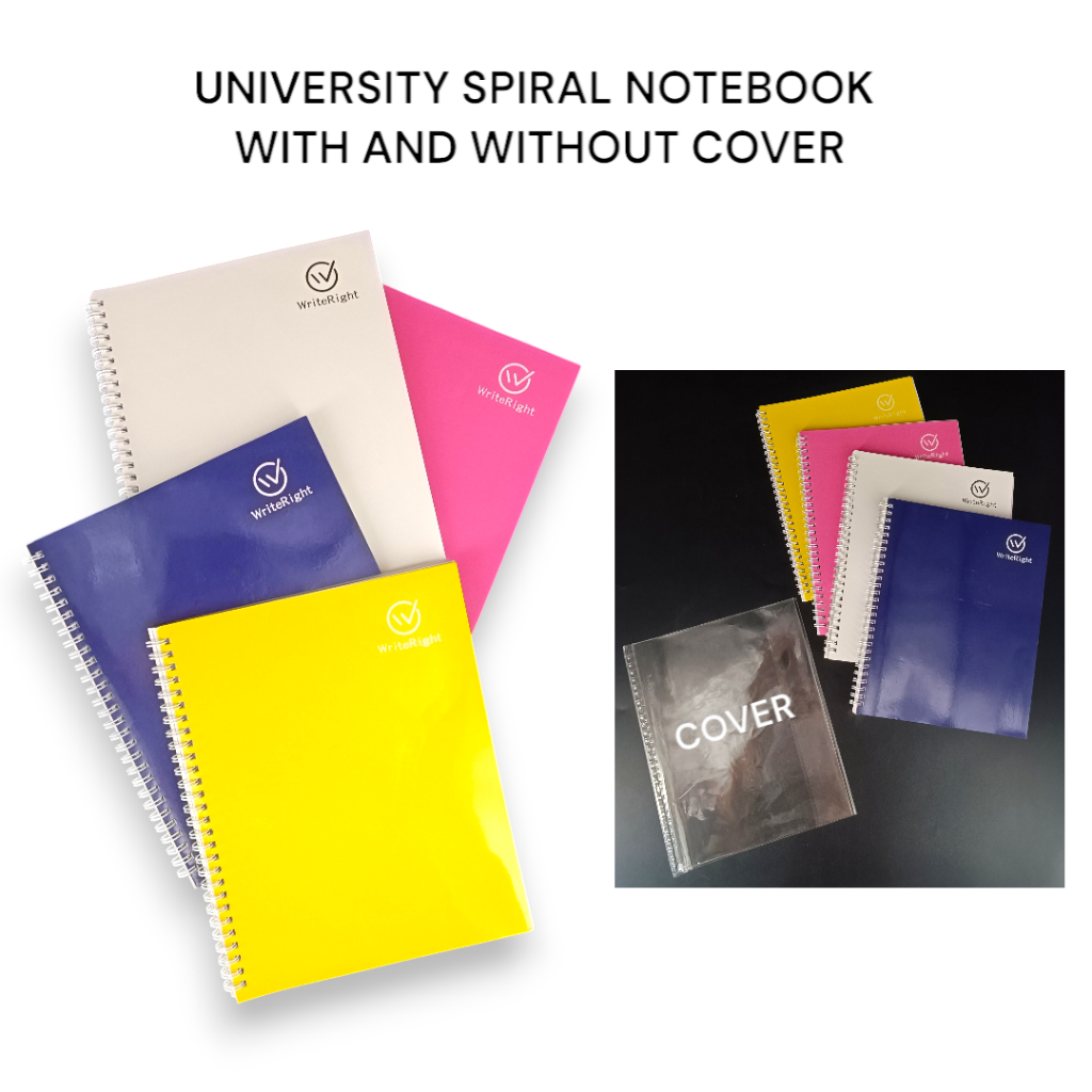(Write Right) BUNDLE Spiral University Notebook, With Cover And Without ...