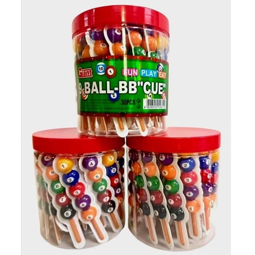 Skewer 9Ball Bbq Candy for Kids 30pcs/Jar | Shopee Philippines