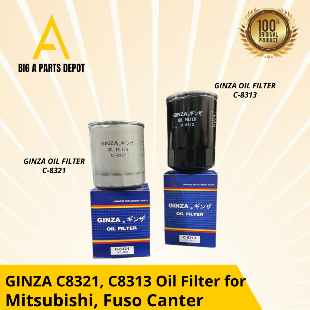 GINZA - C-8321, C306, C-8313, C-313 Oil Filter Mitsubishi Adventure ...