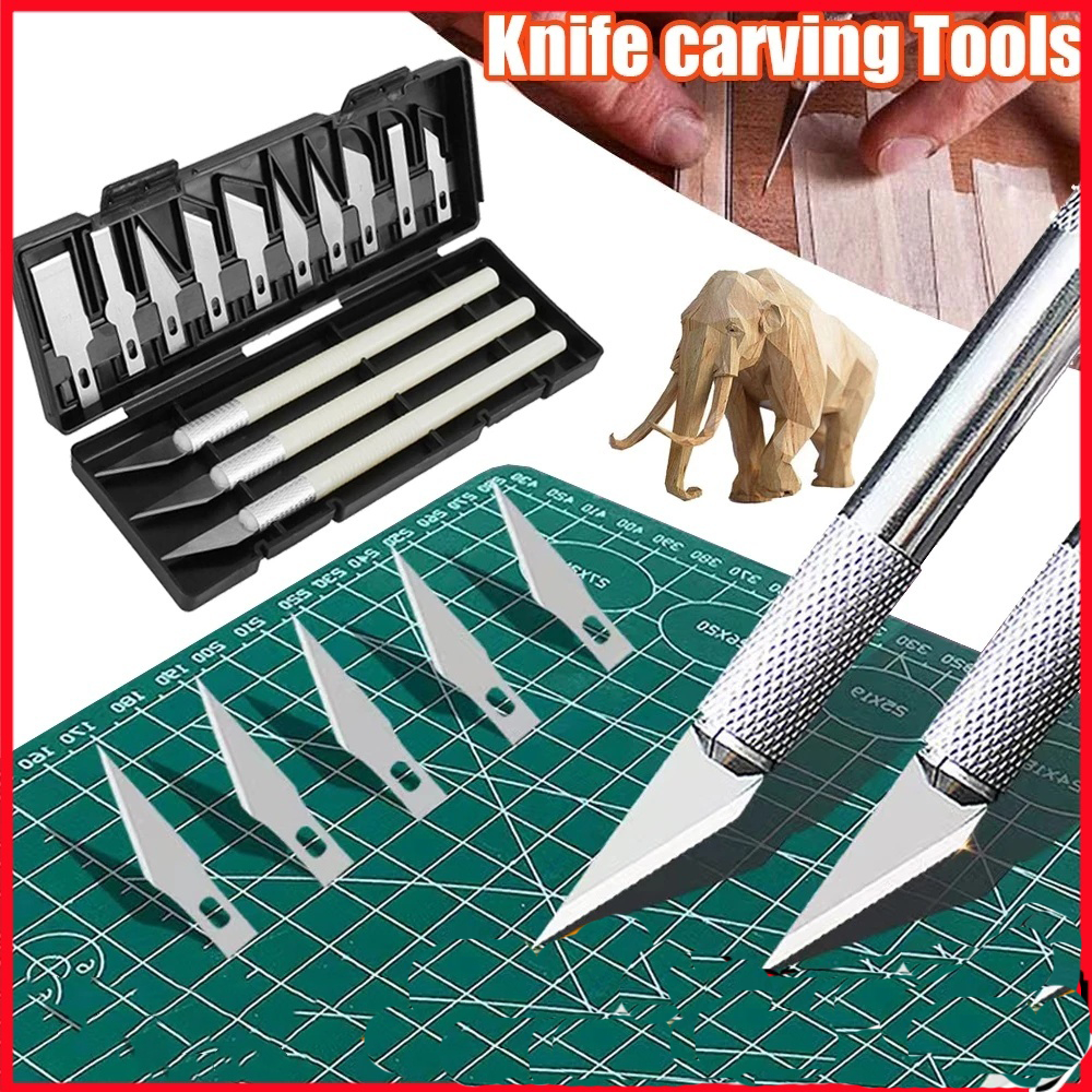 13Pcs Precision Craft Knife Set Carving Knife Kit DIY Hand Engraving ...