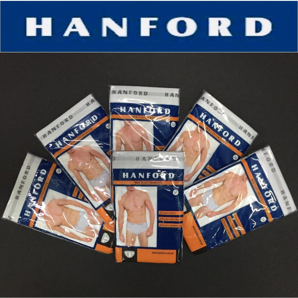 Hanford Men's Briefs 100% Original (6 solo packs. in 1 set) | Shopee ...
