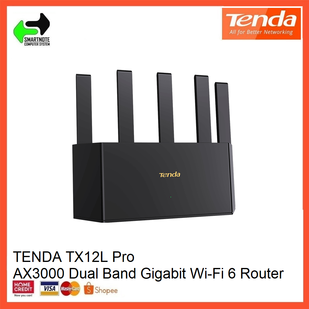 TENDA TX12L Pro AX3000 Dual Band Gigabit Wi-Fi 6 Router | Shopee ...
