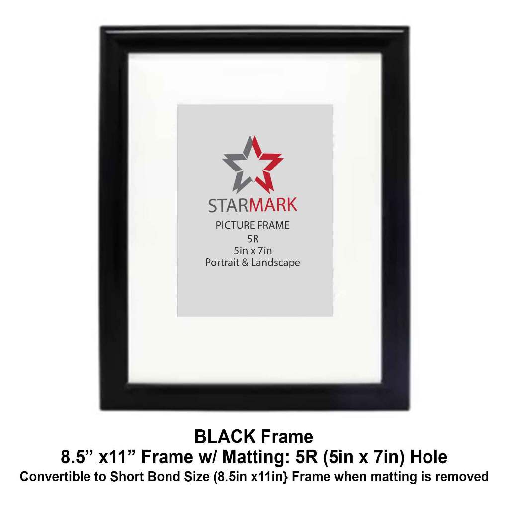 Starmark Picture Frames 8.5x11 inches with Matting to 5R Photo-5x7 ...