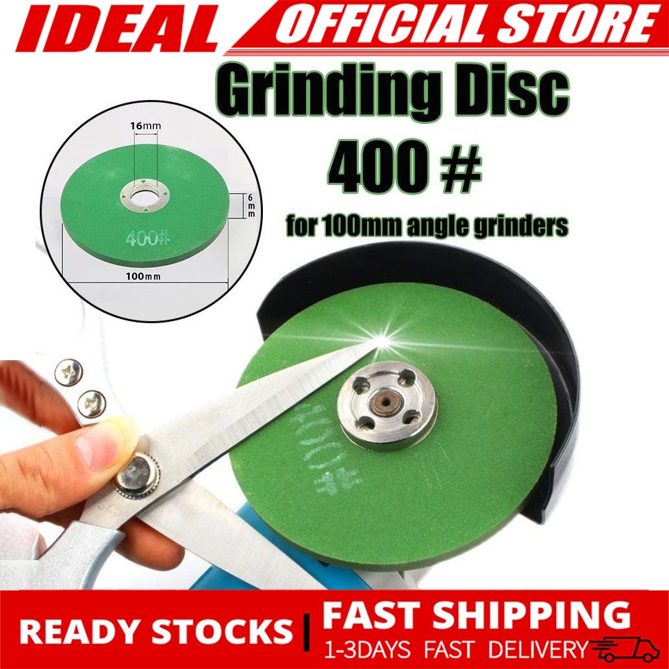 Knife sharpening disc, 6mm thick metal sharpener mounted on angle ...
