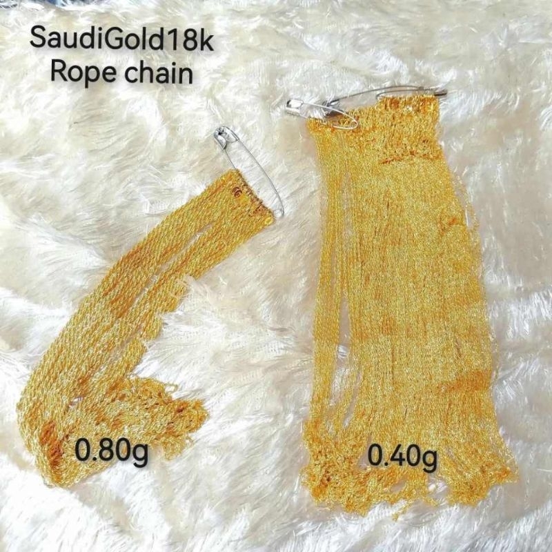 18k Saudi Gold Rope Chain(message us) | Shopee Philippines
