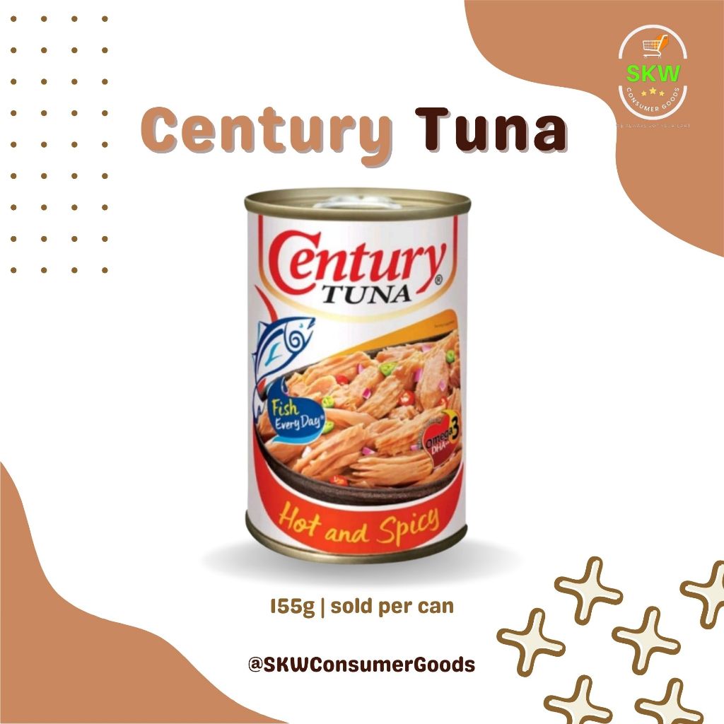 Century Tuna Hot and Spicy Canned Food 155g | Shopee Philippines