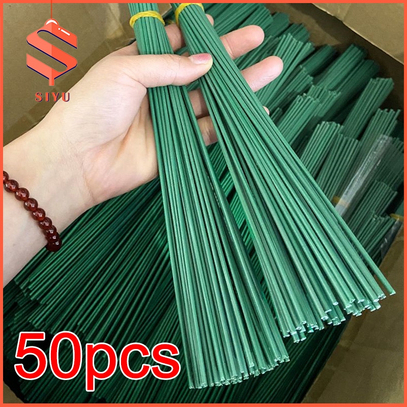 【50pcs】Flower Diameter Green Material Diy Flower Pole Green Wire ...