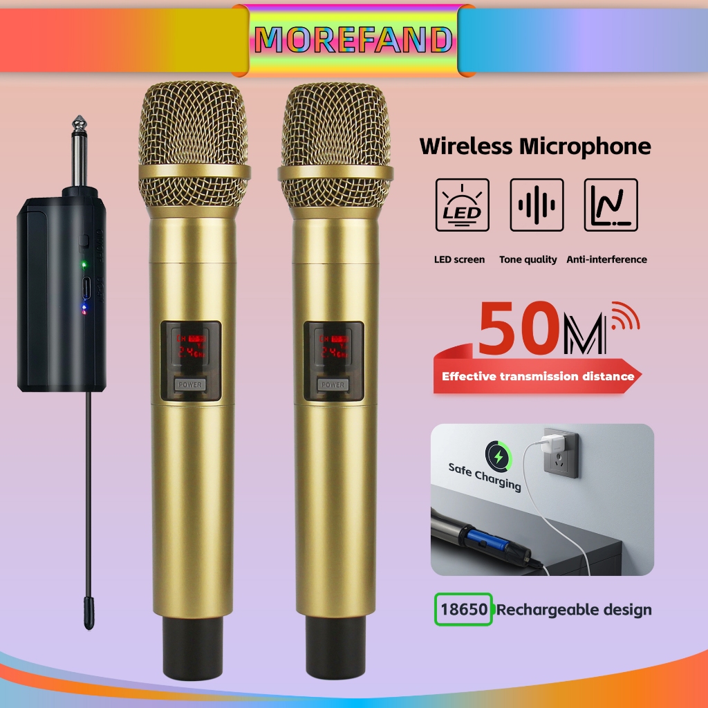 Professional Dynamic Circle Wireless Microphone Indoor Outdoor Wireless ...