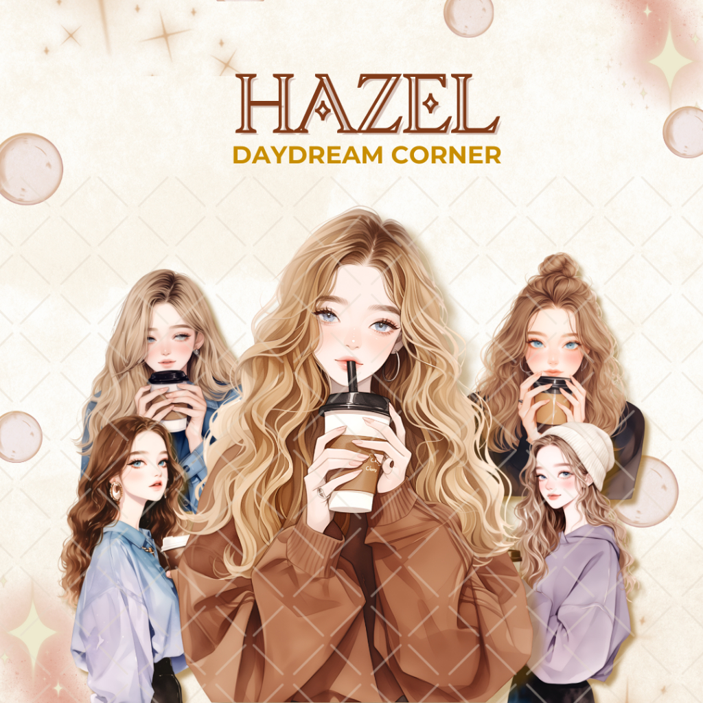 Hazel | Aesthetic Girl Stickers | Die Cut | Journal Planner Sticker ...