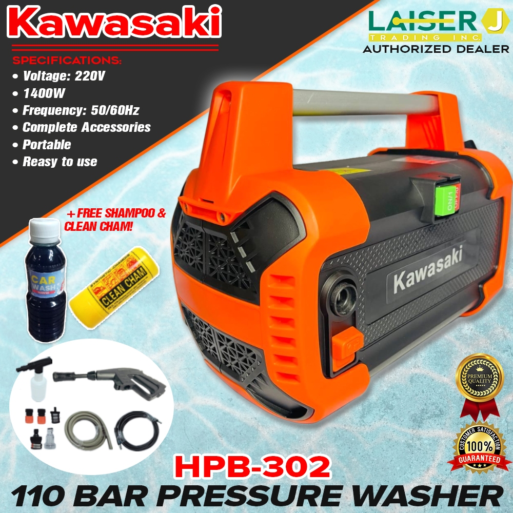 Kawasaki Pressure Washer HPB 302 1400W HEAVY DUTY Aircon Cleaning Car ...