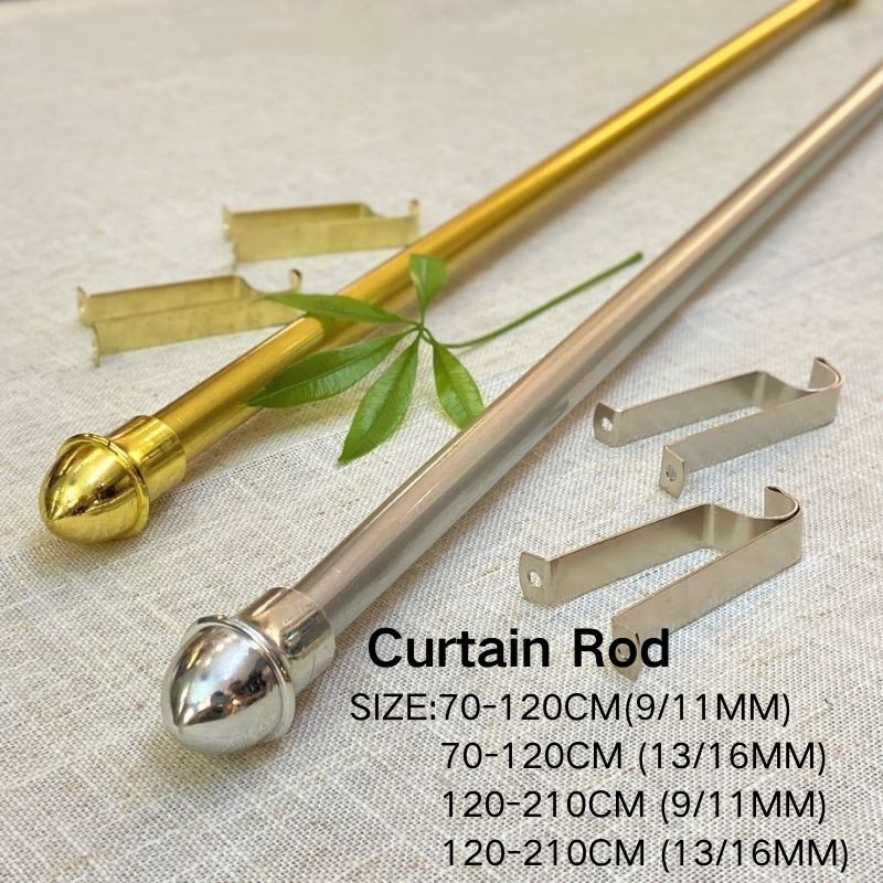 Curtain Rod Single Rod Modern Minimalist Curtain Hook Type Telescopic ...