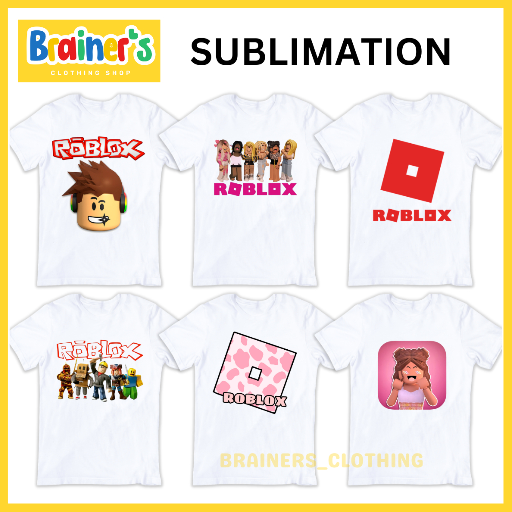 (UNISEX) ROBLOX SUBLIMATION White T-shirt for Kids and Adults | Shopee ...