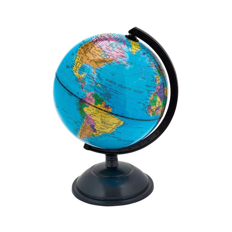 MT- 18.2 CM World Map Globe Rotating Map Educational Learning Geography ...