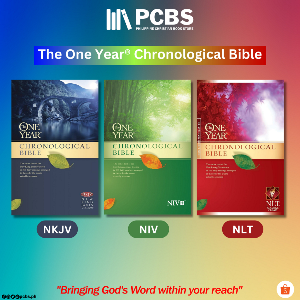 PCBS The One Year® Chronological Bible Paperbound (NIV / NKJV / NLT ...