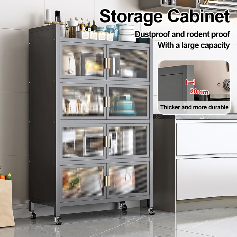 Kitchen Rack Dustproof Storage Cabinet Carbon Steel For Multi-function ...