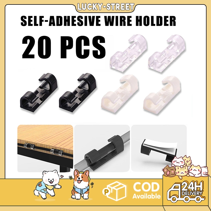 Cable Clips Self-Adhesive Cable Organizer Fixed Wire Clamp For Office ...